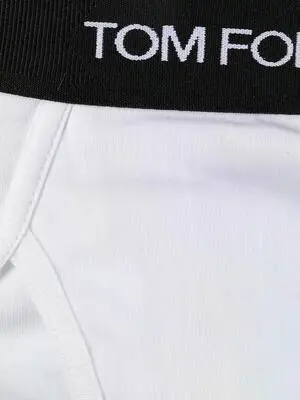 TOM FORD Logo Waistband Briefs - White