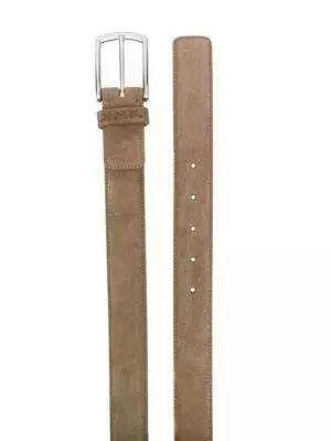 Zegna Triple Stitch Belt - Brown