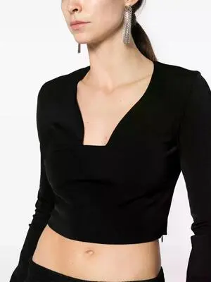 Givenchy Stretch Square Neck Cropped Top