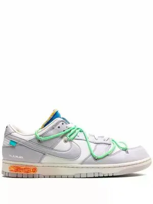 Nike X Off White Dunk Low Lot 26 Sneakers - Grey