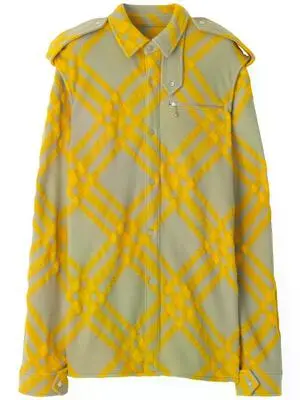 Burberry Check-pattern Wool-blend Shirt