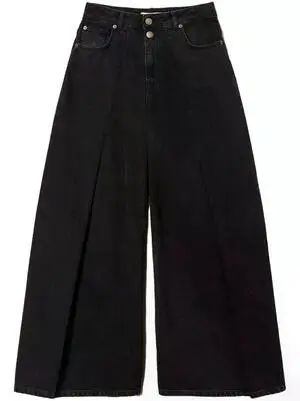 TWINSET Cropped Wide Leg Jeans