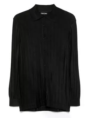 TOM FORD Striped Shirt - Black
