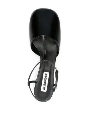 JIL SANDER T-bar Leather Pumps