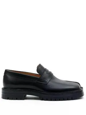 MAISON MARGIELA Tabi Leather Loafers - Black