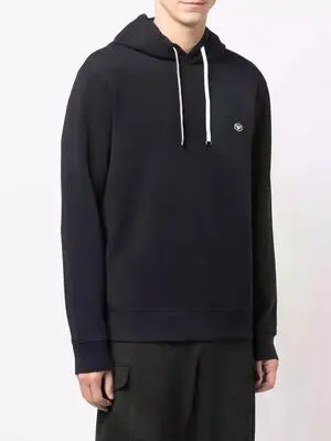Emporio Armani Long-sleeved Logo Patch Hoodie