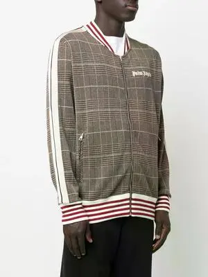 Palm Angels Checked Wool Blend Bomber Jacket
