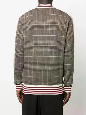 Palm Angels Checked Wool Blend Bomber Jacket