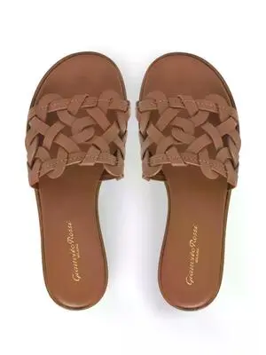 GIANVITO ROSSI Calf Leather Crossover Strap Slides