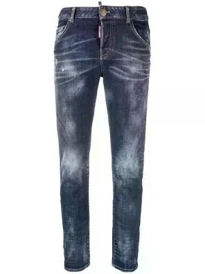 Dsquared2 Bleached Effect Skinny Jeans