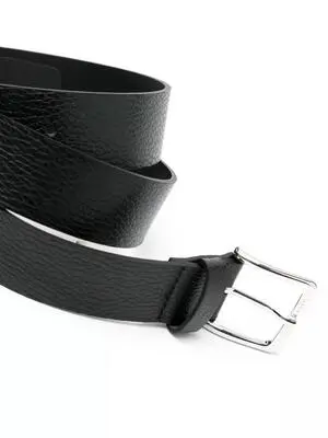 BOSS Logo Engraved Leather Belt
