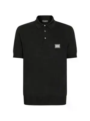 Dolce & Gabbana Logo-tag Wool Polo Shirt