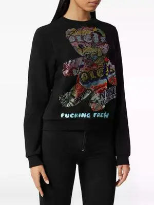 Philipp Plein Rhinestone Embellished Jersey Sweatshirt
