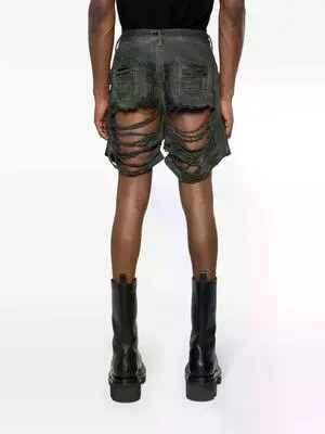 Rick Owens Distressed Denim Shorts