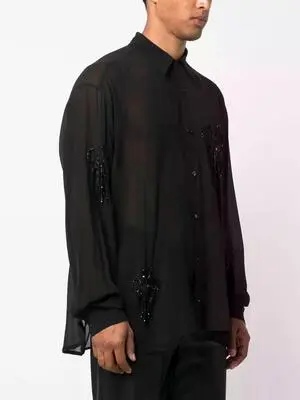 Gcds Bead-embellished Silk Shirt