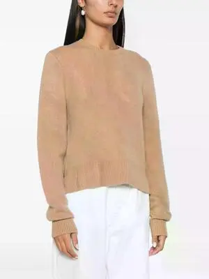 TOTEME Cropped Crew-neck Sweater