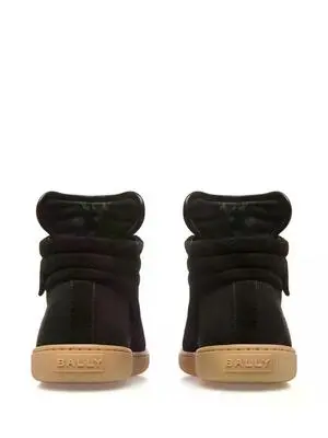 Bally Suede High-top Sneakers With Touch-strap Fastening