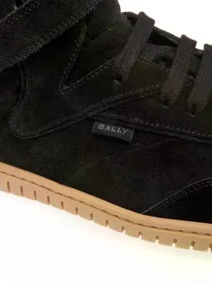 Bally Suede High-top Sneakers With Touch-strap Fastening