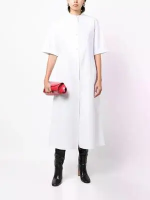 JIL SANDER Cotton Shirt Dress - White
