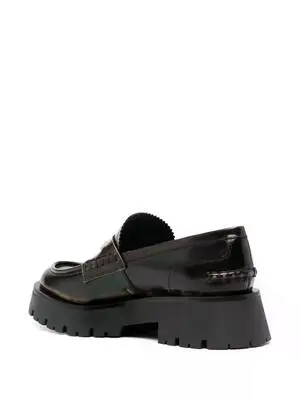 Alexander Wang Carter Mid-heel Leather Loafers
