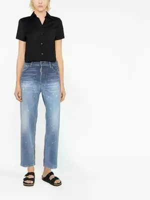 Dsquared2 Distressed Straight-leg Jeans