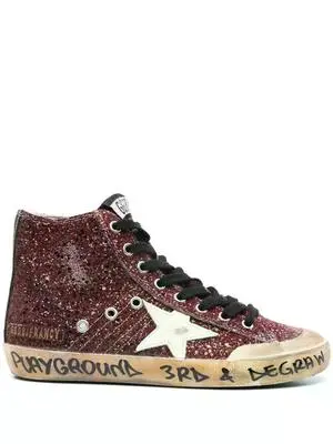 GOLDEN GOOSE Francy Penstar High-top Sneakers - Red
