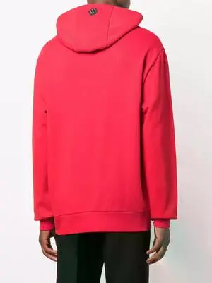 Philipp Plein Logo-print Pullover Hoodie - Red