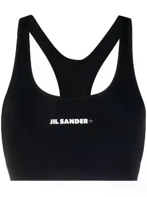 JIL SANDER Logo-print Training Sports Bra - Black