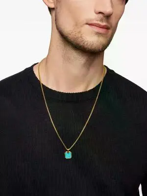 David Yurman 18kt Yellow Gold Turquoise Amulet Pendant