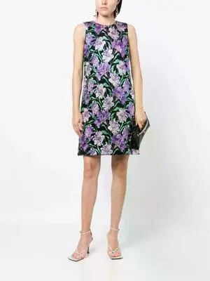 Carolina Herrera Floral Jacquard A-line Mini Dress - Multicolour
