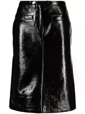COURREGES Low-rise Vinyl Midi Skirt