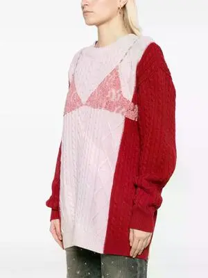 Andersson Bell Wool-cashmere Blend Jumper With Lace Detailing