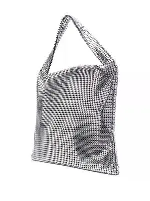 Rabanne Pixel Metallic Tote Bag - Silver