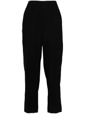 Vince Brushed Mid-rise Trousers - Black
