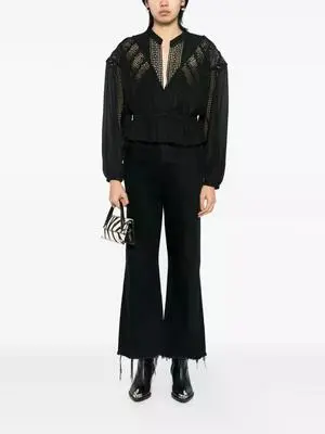 IRO PARIS Rixi V-neck Lace Detail Top
