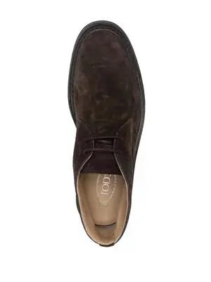 TOD'S Extralight Suede Lace-up Loafers