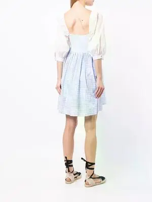 Pitusa Gingham Check Babydoll Dress