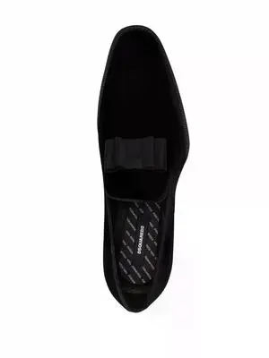 Dsquared2 Velvet Loafers With Bow Detailing
