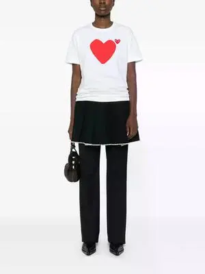 Play Comme Des Garcon Heart-print Cotton T-shirt
