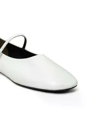 Tory Burch Leather Ballet Flats - White