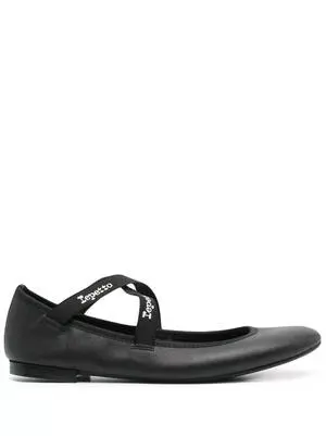 Repetto Joana Mary Jane Leather Ballerina Shoes - Black
