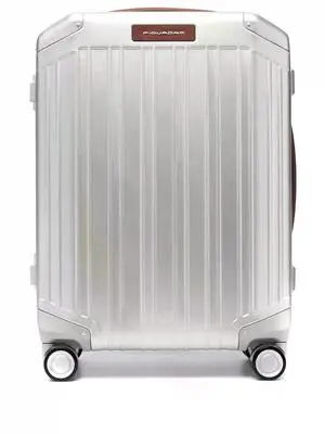 PIQUADRO Aluminium Ridged 4-wheel Suitcase - Grey