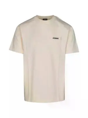 Jacquemus Le Gros Grain Embroidered Logo T-shirt - Neutrals