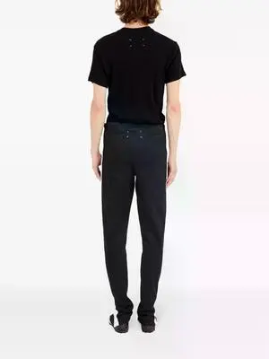 MAISON MARGIELA Four-stitch Logo Track Pants - Black
