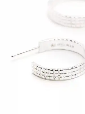 WOUTERS & HENDRIX Sterling Textured Hoop Earrings