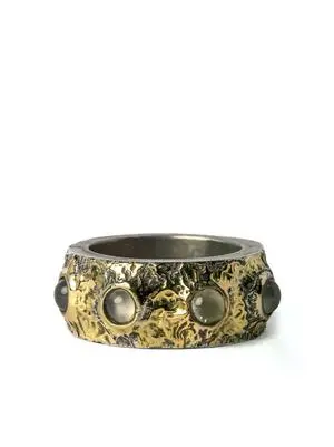 PARTS OF FOUR Sistema Rainbow Moonstone Ring - Silver