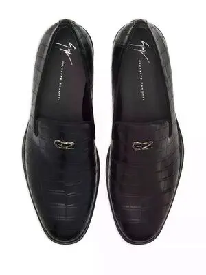 GIUSEPPE ZANOTTI Crocodile-effect Loafers