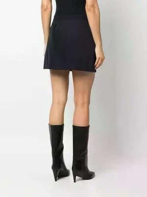 Alexander McQueen Wool-cotton Blend Mini Wrap Skirt