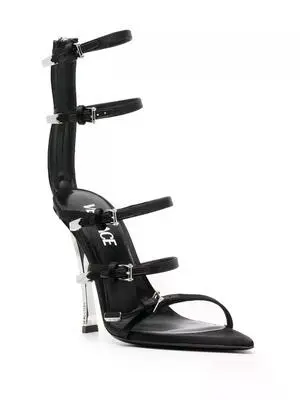 Versace Calf Leather Pin-point 120mm Stiletto Sandals