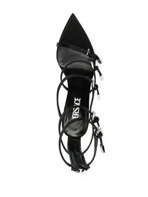 Versace Calf Leather Pin-point 120mm Stiletto Sandals